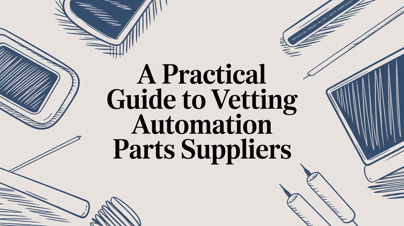 A Practical Guide to Vetting Automation Parts Suppliers