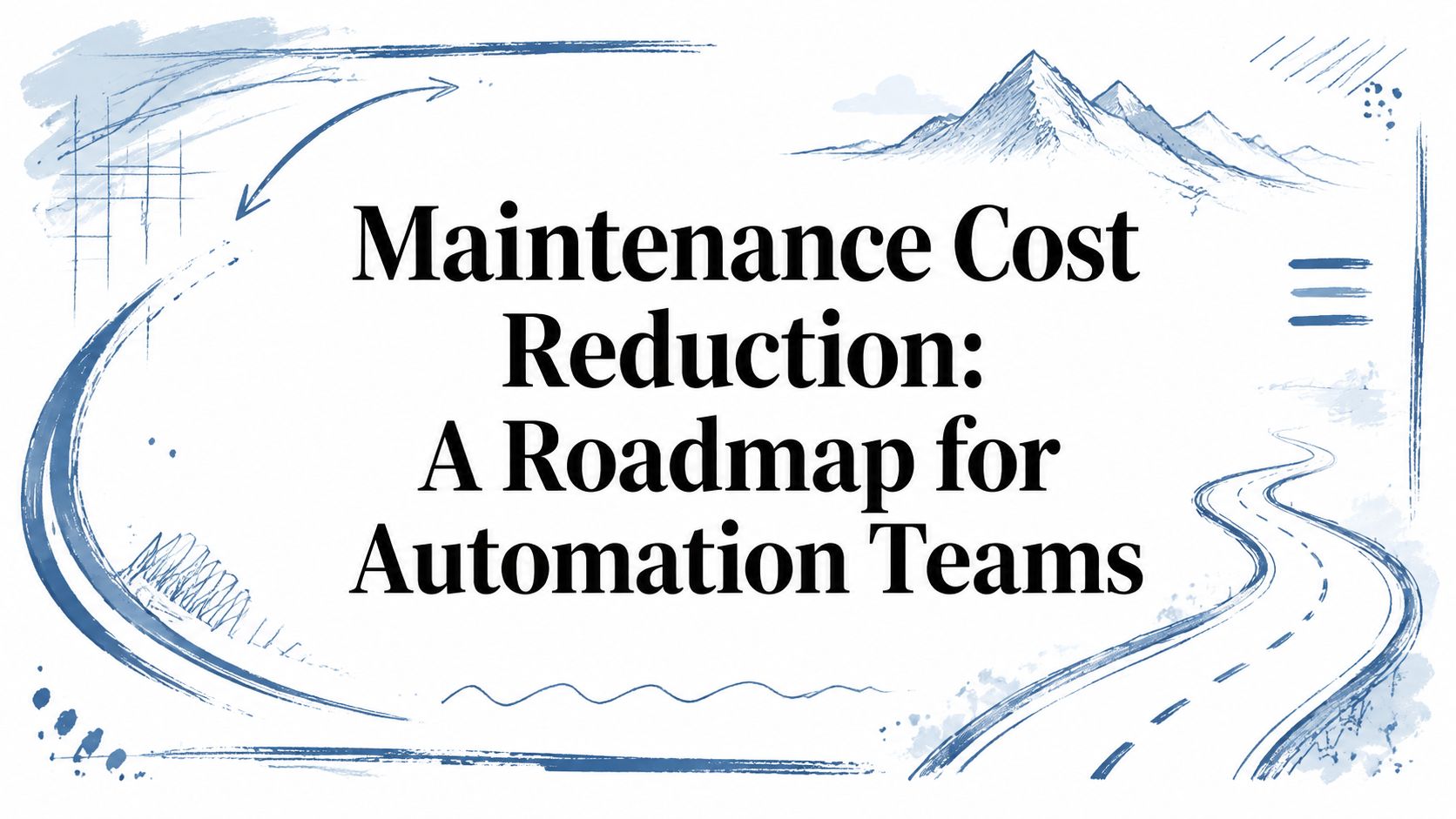 Maintenance Cost Reduction: A Roadmap for Automation Teams
